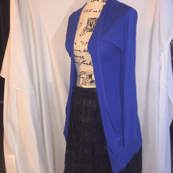 Tops | 215 Royal Blue Open Cover Up | Poshmark